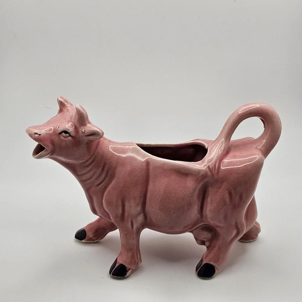 Kitchen | Vintage Classic Pink Purple Cow Creamer Cottage Core | Poshmark